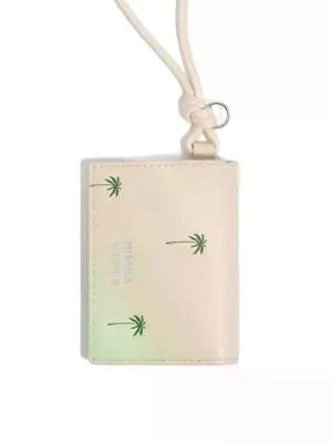 Bimba Y Lola Palm-print Lanyard Wallet - Neutrals