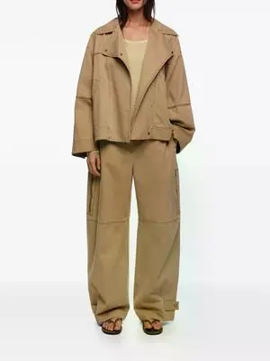 Bimba Y Lola Oversized Buttoned Jacket - Neutrals