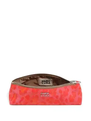 Bimba Y Lola Leopard Print Zip Pouch