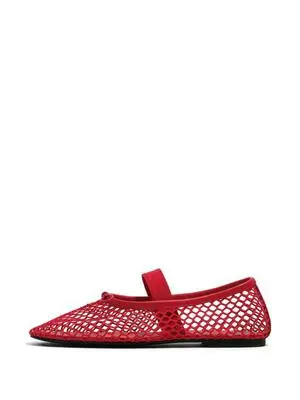 Bimba Y Lola Bow Detail Mesh Ballet Flats - Red