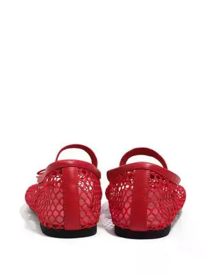 Bimba Y Lola Bow Detail Mesh Ballet Flats - Red