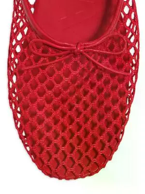 Bimba Y Lola Bow Detail Mesh Ballet Flats - Red