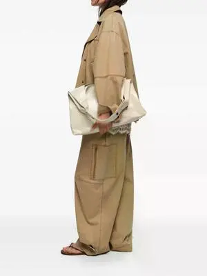 Bimba Y Lola Large Paper Bikini Shoulder Bag - Neutrals