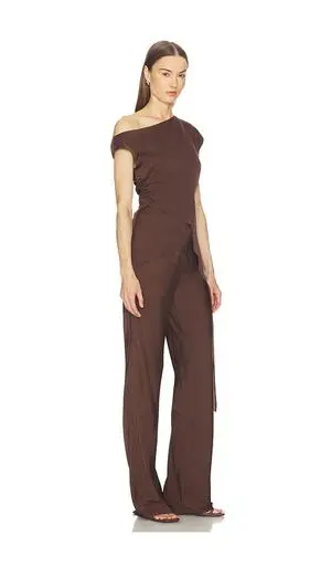SRG Selena Silk Top - Brown