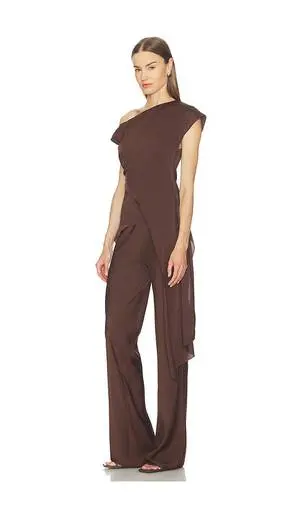 SRG Selena Silk Top - Brown