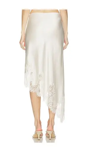 SRG Romy Silk Skirt With Lace Trim