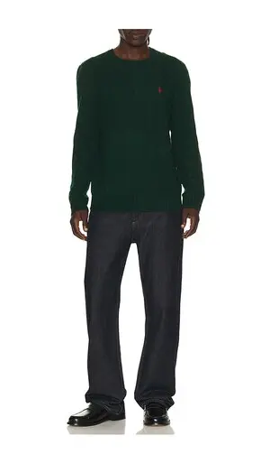 Polo Ralph Lauren Long Sleeve Wool Cashmere Cable Knit Crewneck Sweater