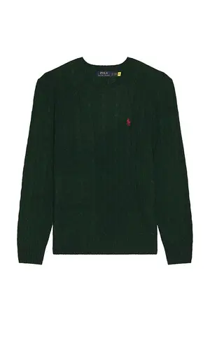 Polo Ralph Lauren Long Sleeve Wool Cashmere Cable Knit Crewneck Sweater