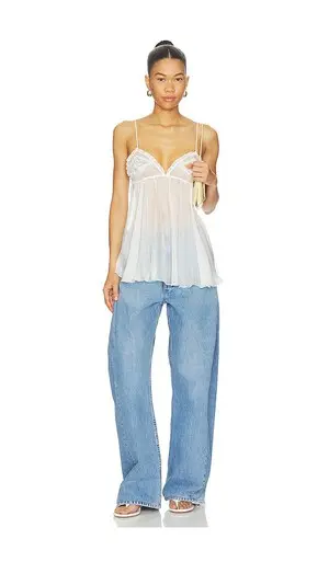 SKIMS Romance Lace Babydoll Slip Dress - Ivory