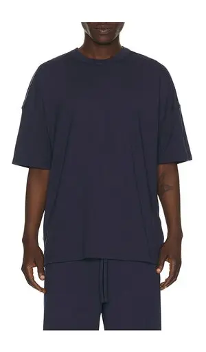 SKIMS Jersey Lounge Relaxed T-shirt - Navy