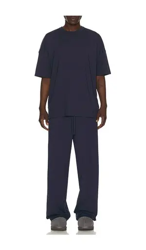 SKIMS Jersey Lounge Relaxed T-shirt - Navy