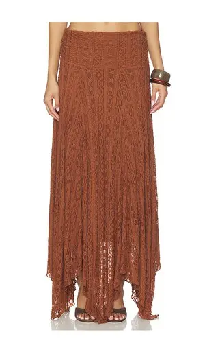 MORE TO COME Karina Maxi Skirt - Brown