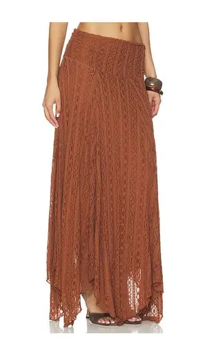 MORE TO COME Karina Maxi Skirt - Brown