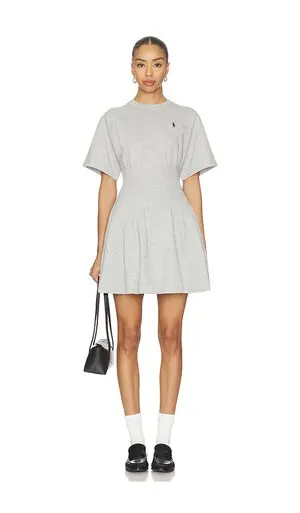 Polo Ralph Lauren Jersey Short Sleeve Dress - Cobblestone Heather
