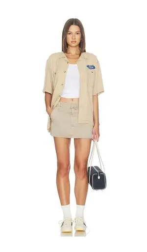 Junk Food Ford Mustang Camp Shirt In Brown