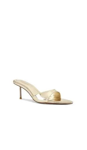 Femme La Marseille Metallic Stiletto Mules - Gold
