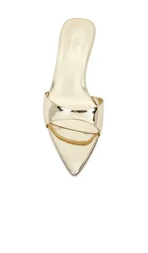 Femme La Marseille Metallic Stiletto Mules - Gold