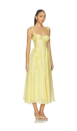 Astr The Label Halcyon Midi Dress With Tie Straps