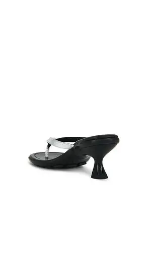 MANSUR GAVRIEL Mari Metallic Thong Sandals - Silver