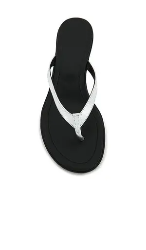 MANSUR GAVRIEL Mari Metallic Thong Sandals - Silver