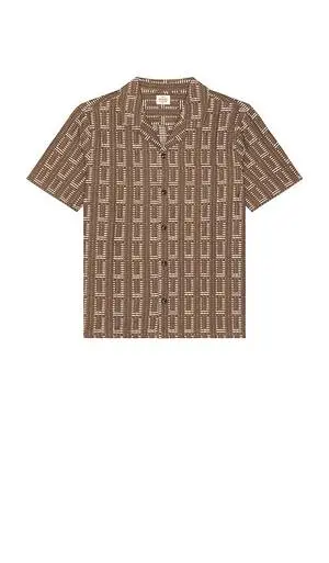 Marine Layer Dobby Resort Shirt - Brown