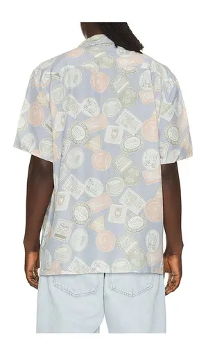 Marine Layer Cupro Resort Shirt In Blue