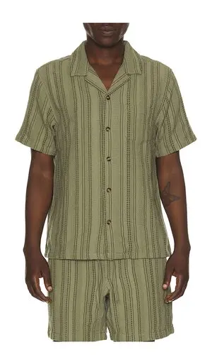 Marine Layer Dobby Resort Shirt - Olive
