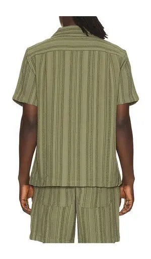 Marine Layer Dobby Resort Shirt - Olive
