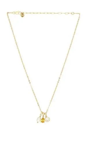 Ettika Dainty Triple Charm Necklace - Gold