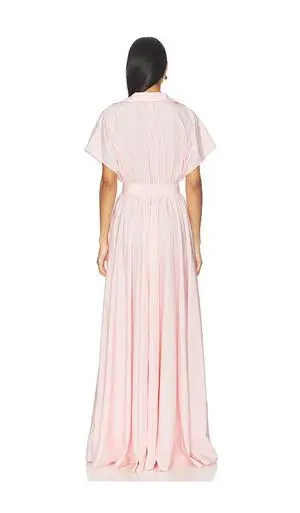 Norma Kamali Oversized Shirt Flared Gown