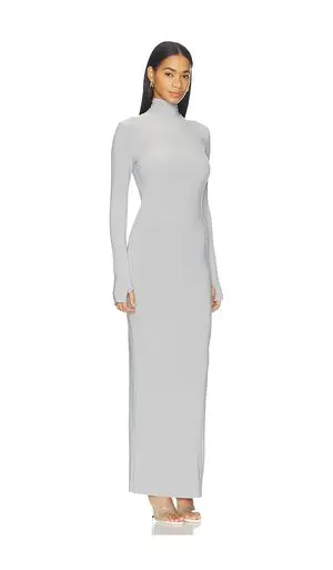 Norma Kamali Lifestyle Turtle Long Dress - Grey