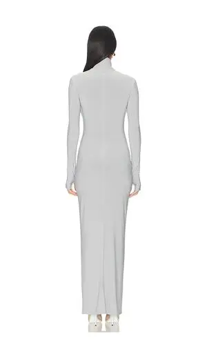 Norma Kamali Lifestyle Turtle Long Dress - Grey