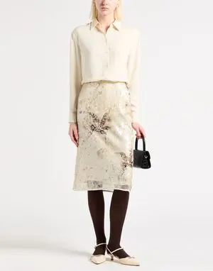 Peserico Midi Skirt With Sequins - Beige