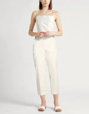 Peserico Cotton Elastane Pants - Ivory