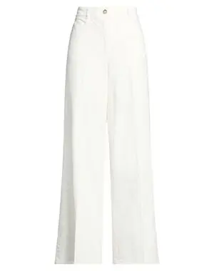 Peserico Wide-leg Jeans In Cotton And Elastane - White