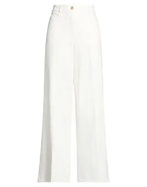 Peserico Wide-leg Jeans In Cotton And Elastane - White