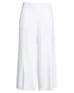 Peserico Wide-Leg Cropped Pants White