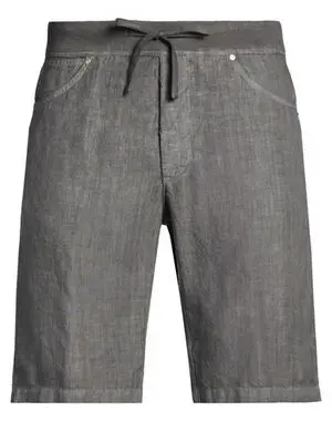 120% Lino Linen Casual Shorts - Grey