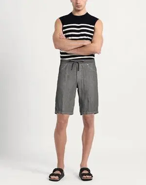 120% Lino Linen Casual Shorts - Grey