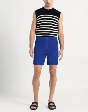 120% Lino Linen Bermuda Shorts - Blue