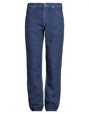 120% Lino Linen Straight Leg Pants - Navy