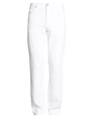 120% Lino Linen Straight Leg Pants - White