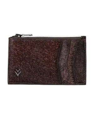 John Varvatos Cardholder Calfskin, Cow Leather - Brown