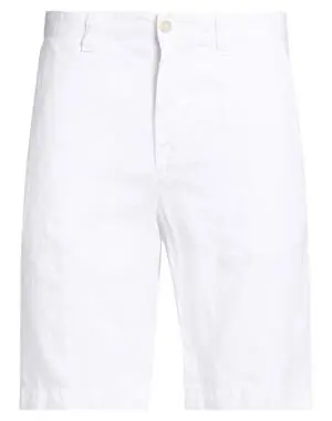 120% Lino Linen Bermuda Shorts White