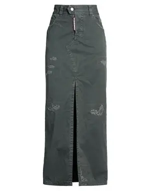 Dsquared2 Maxi Skirt In Cotton Gabardine