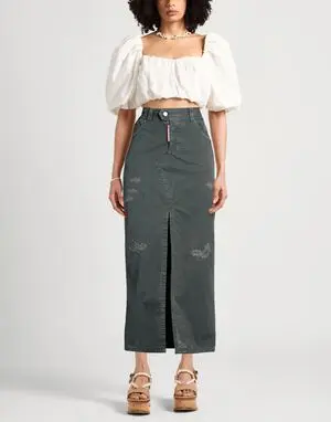 Dsquared2 Maxi Skirt In Cotton Gabardine