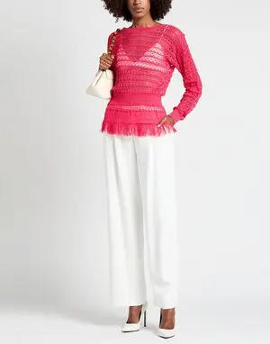 Elisabetta Franchi Fringed Crochet Knit Sweater