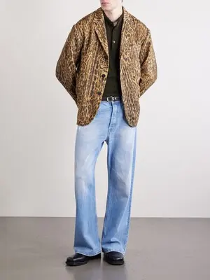 Visvim Bowen Leopard-print Silk Blazer