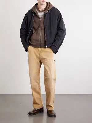Visvim Jumbo Cotton-jersey Zip-up Hoodie - Brown