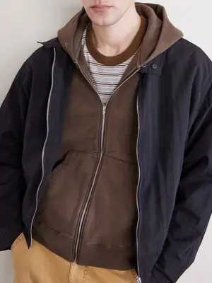 Visvim Jumbo Cotton-jersey Zip-up Hoodie - Brown